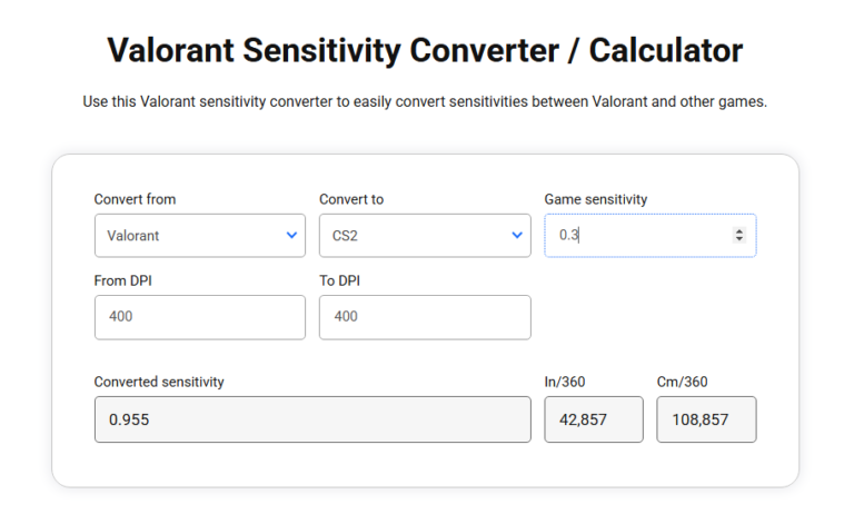 CS2 to Valorant Sens Converter How to Match Your Sensitivity