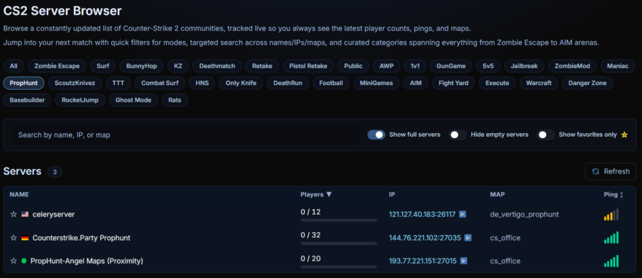 Best CS2 Prop Hunt Servers (2026 List)